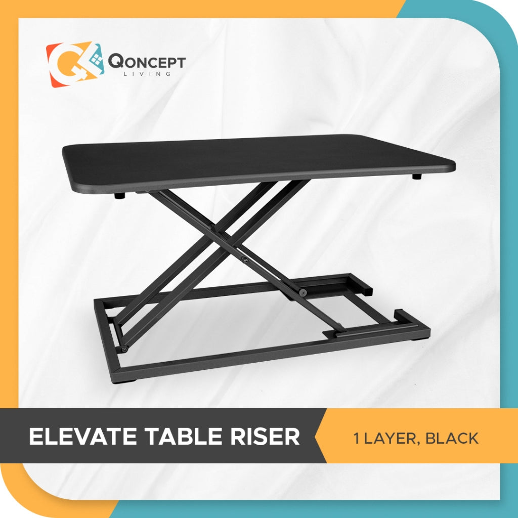 Qoncept Furniture Elevate Sit and Stand 1-Press Height Adjustable Tabl
